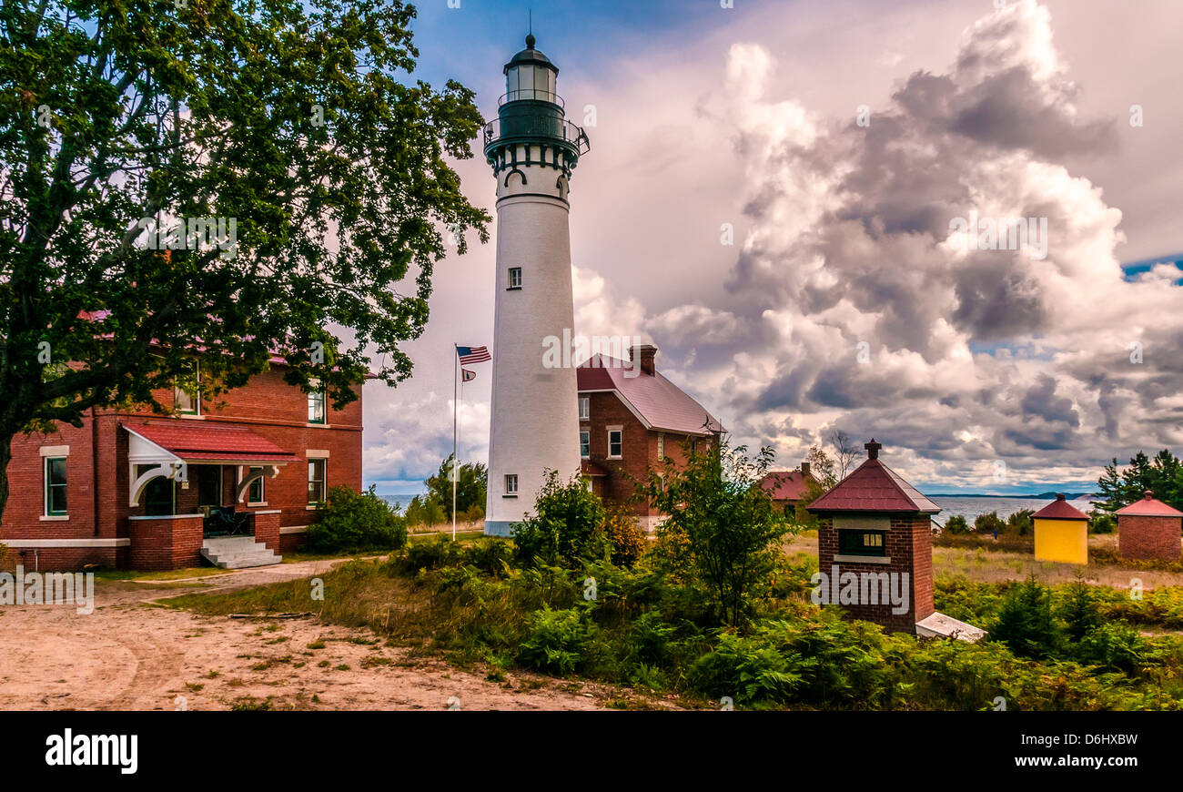Ausable Point Light Station Stock Photo - Alamy