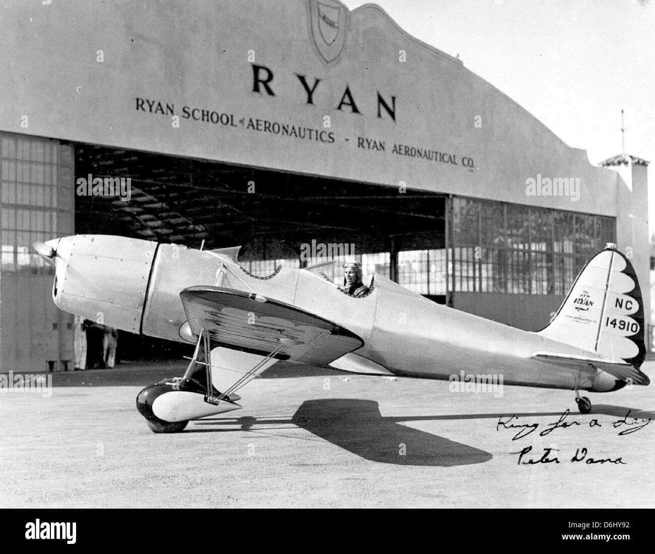 The Ryan ST, a sport trainer aircraft from 1934, was powered by a ...