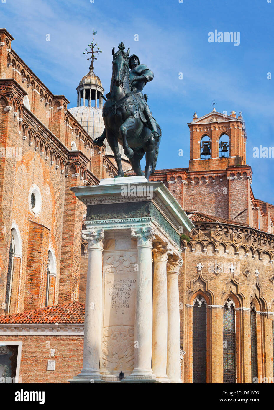 Europe, Italy, Venice, The Bartolomeo Colleoni equestrian statue ...