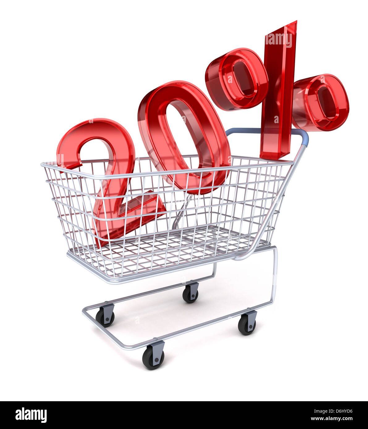 Shopping cart with 20 Stock Photo - Alamy