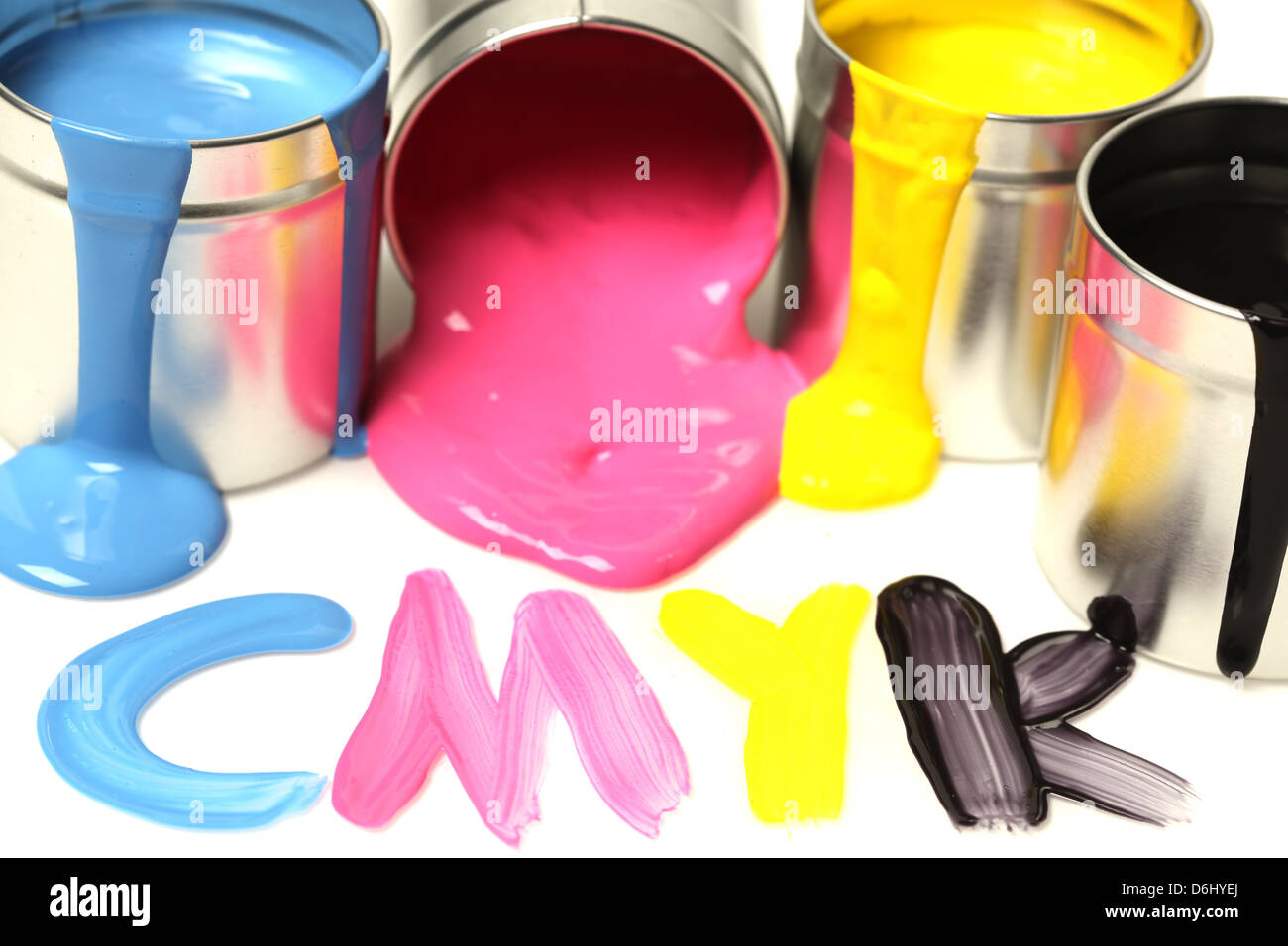 Pouring cmyk ink hi-res stock photography and images - Alamy