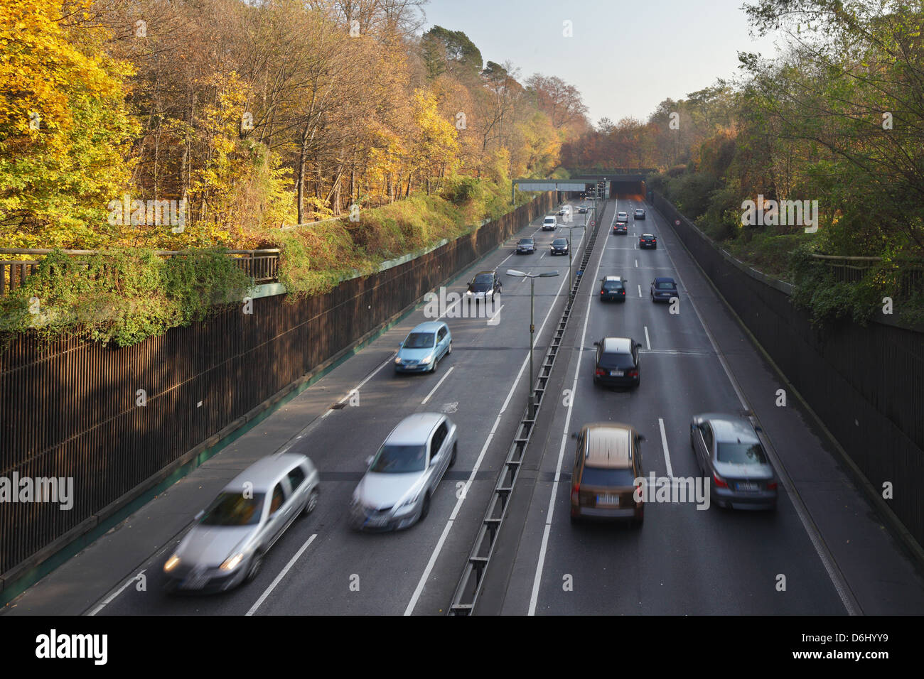 Berlin, Germany, motorway A 111 on Beyschlagtunnel Stock Photo - Alamy