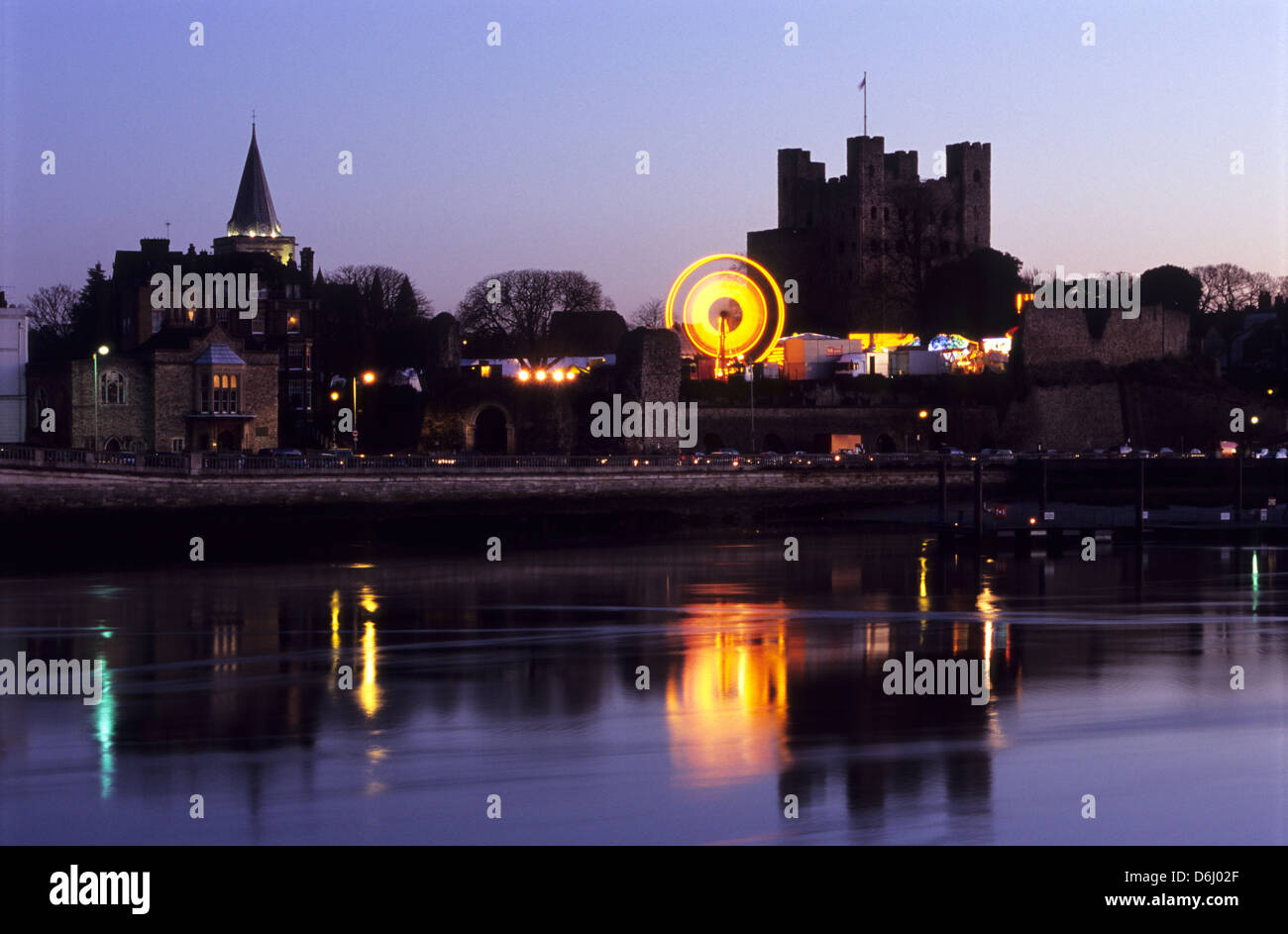 Christmas fair by the castle, Rochester, Kent, UK Stock Photo - Alamy