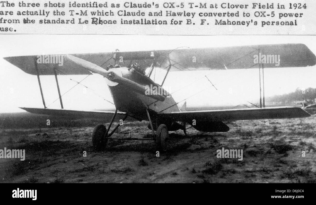 The Ryan OX-5 is depicted here at Clover Field in 1924, a pivotal ...