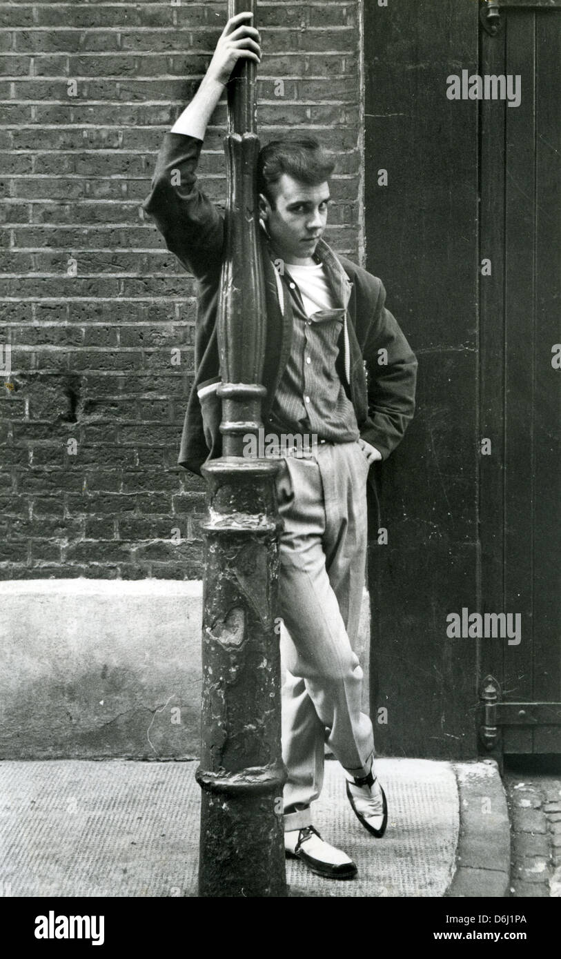 MARTY WILDE UK pop singer near his Blackheath home about 1958 Stock ...