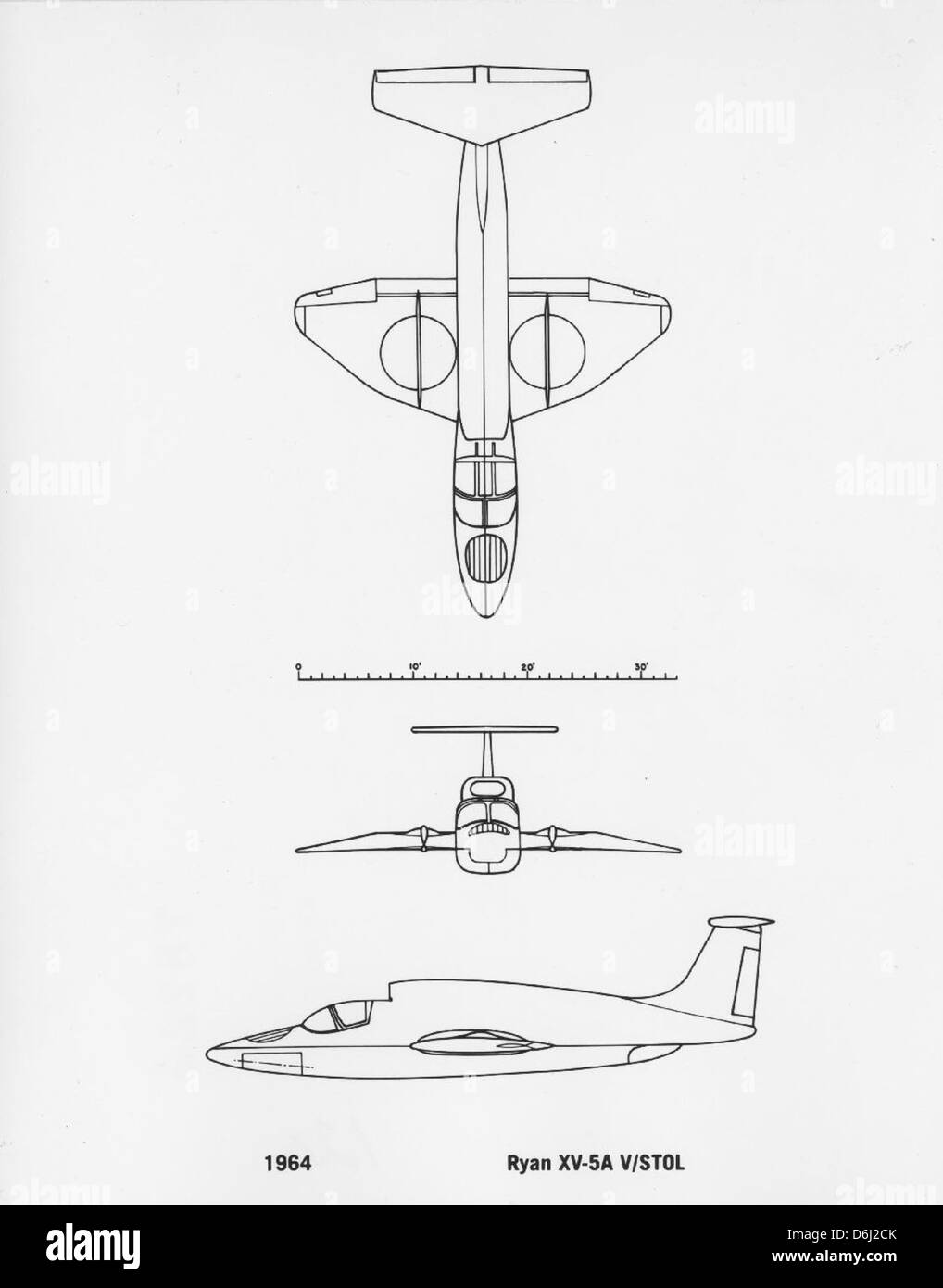 The Ryan XV-5A Vertifan, a pioneering vertical takeoff and landing (VTOL) aircraft from 1952, is ...