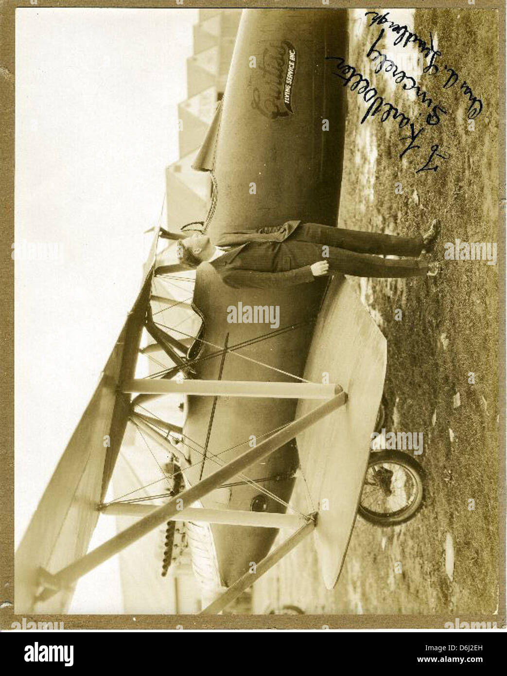 This autographed image of Charles Lindbergh, famous for his 1927 solo ...