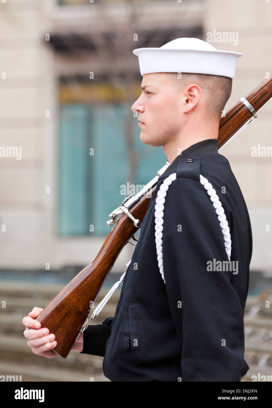 US Navy Ceremonial guard Stock Photo - Alamy