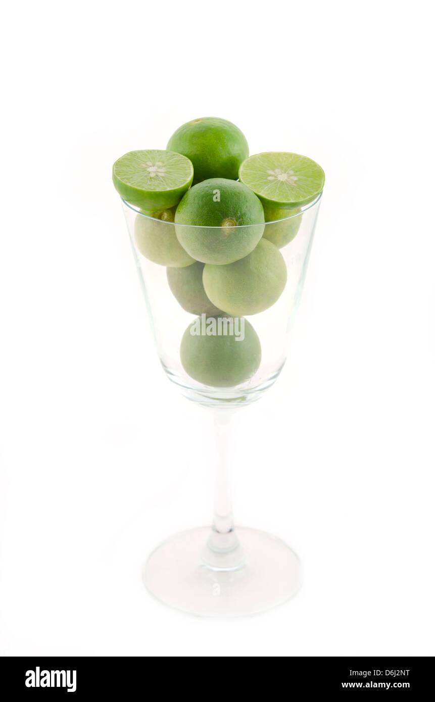 Sliced lemon fresh green Cut Out Stock Images & Pictures - Alamy