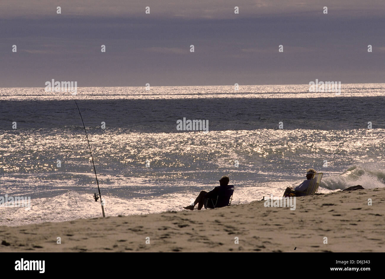 Surf fishermen near Chatham Cape Cod Massachusetts Stock Photo - Alamy
