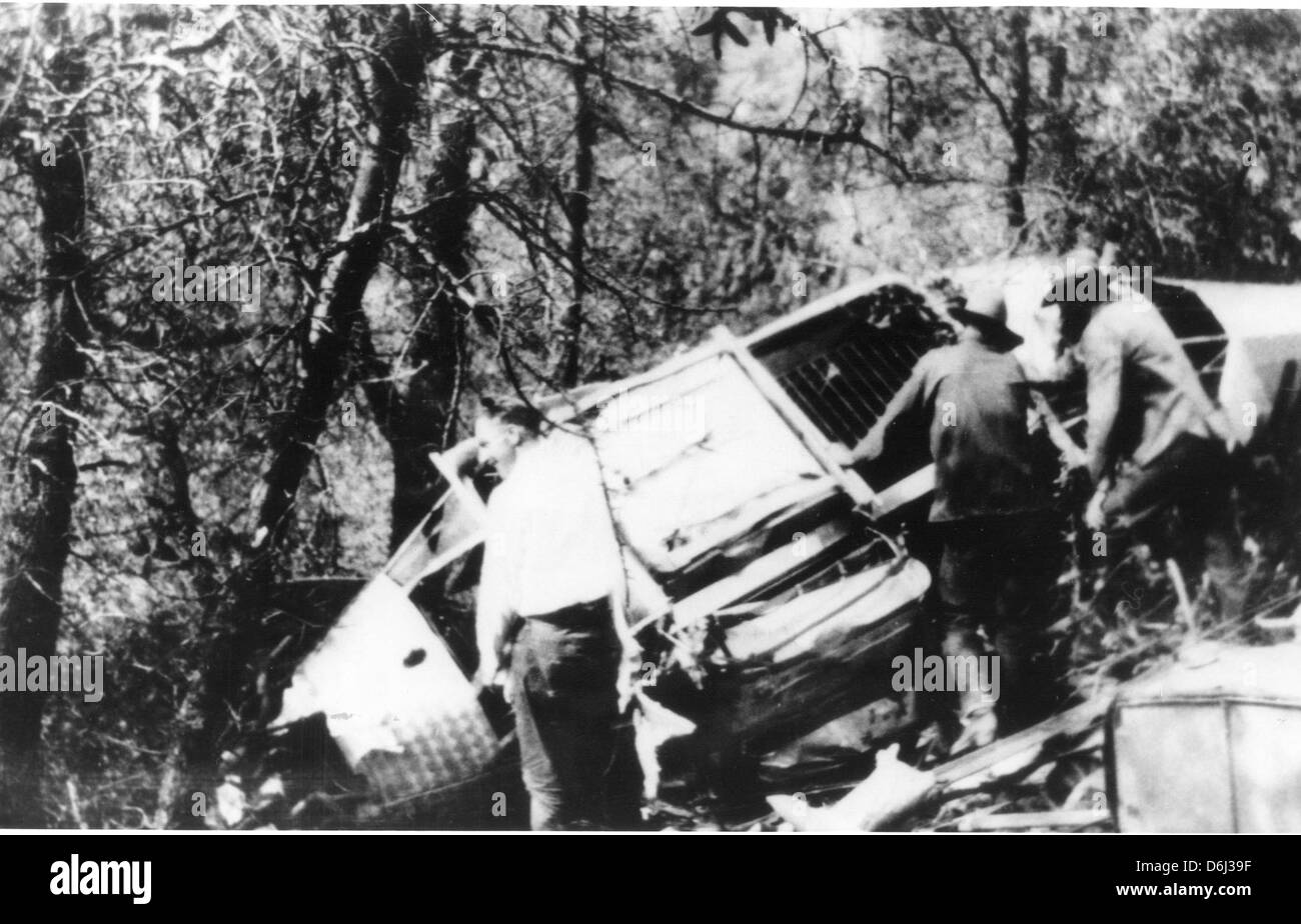 The wreckage of the Ryan B-1 Brougham, involved in a tragic crash in ...