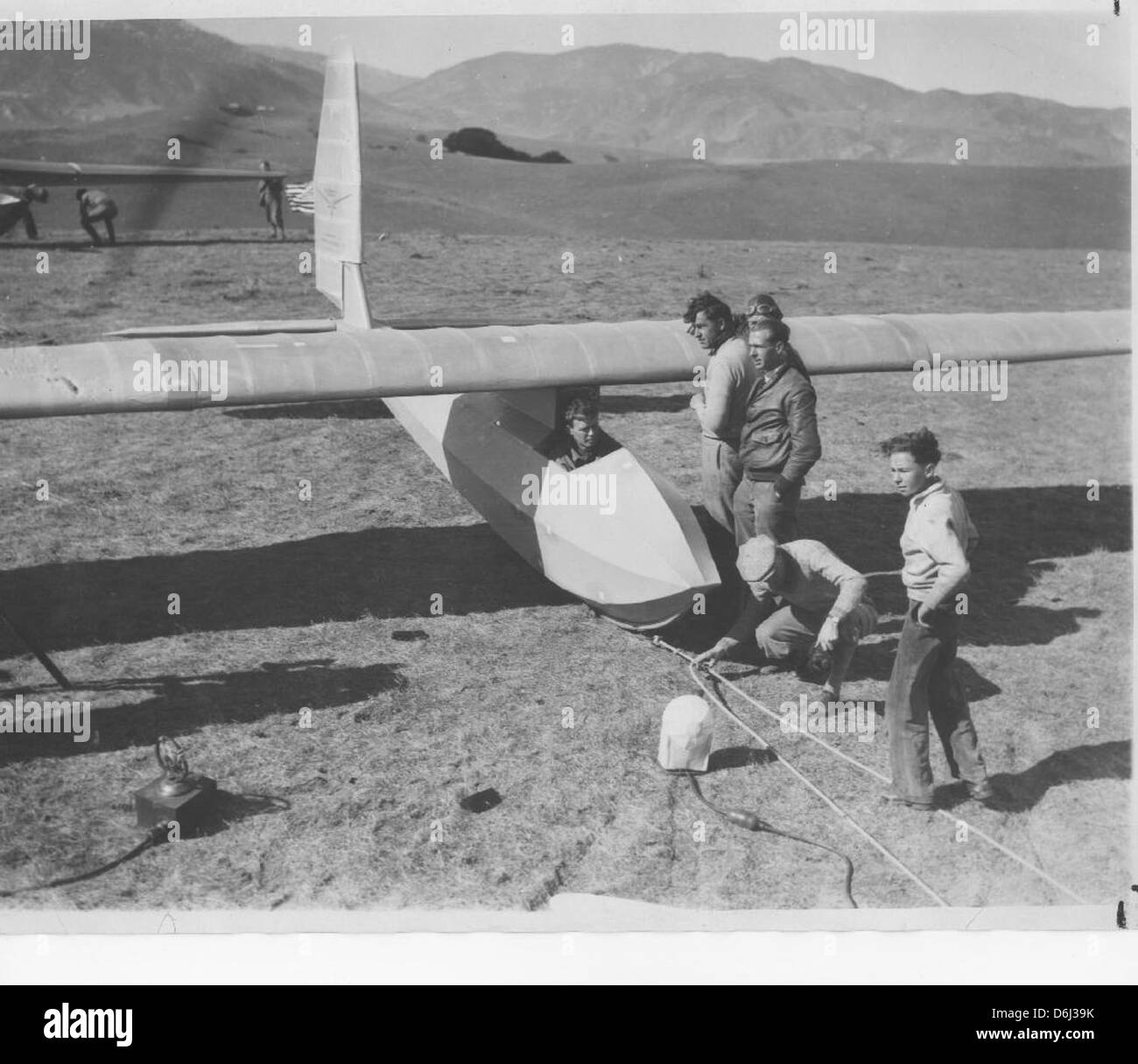 Charles Lindbergh is seen here in a Bowlus sailplane, the SP-1 Paper ...