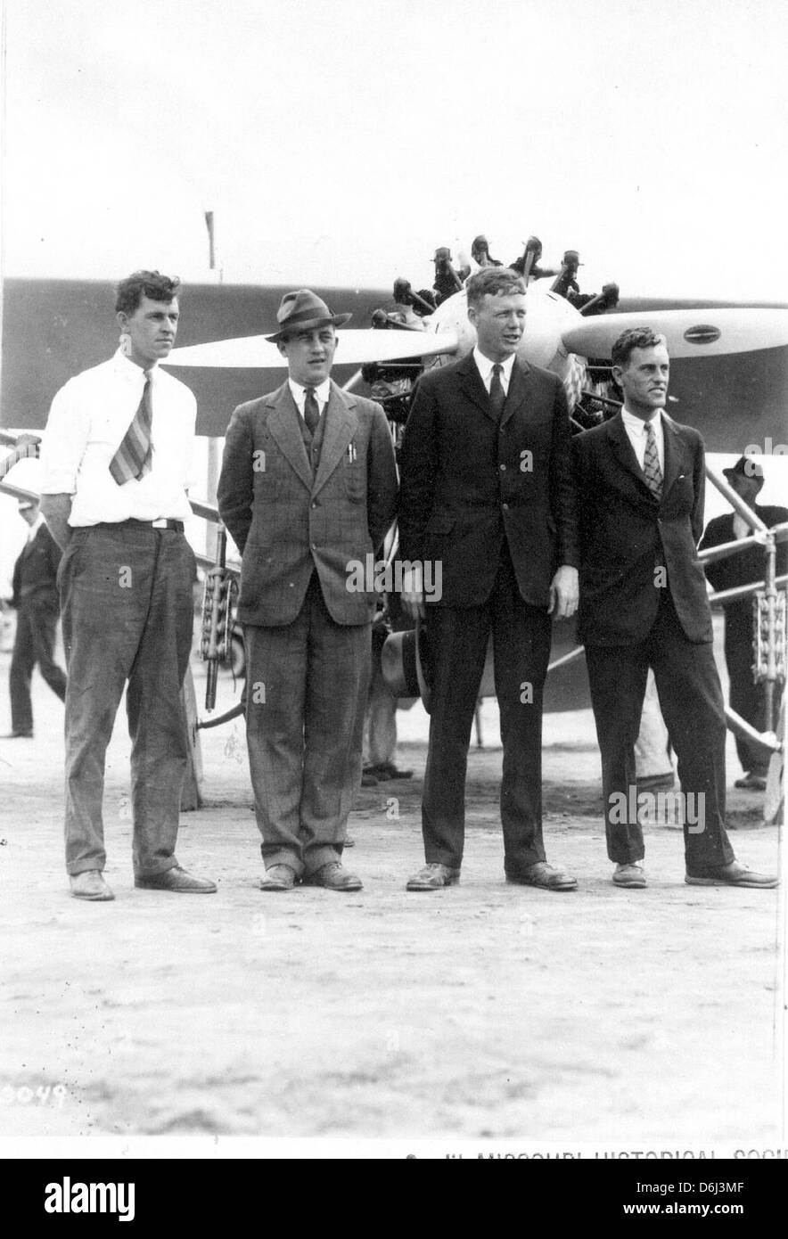 This photograph from 1927 shows Charles Lindbergh, the pioneering ...