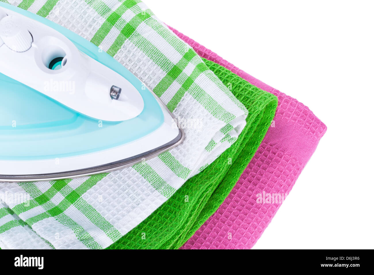 Electric iron and color clothes Stock Photo - Alamy