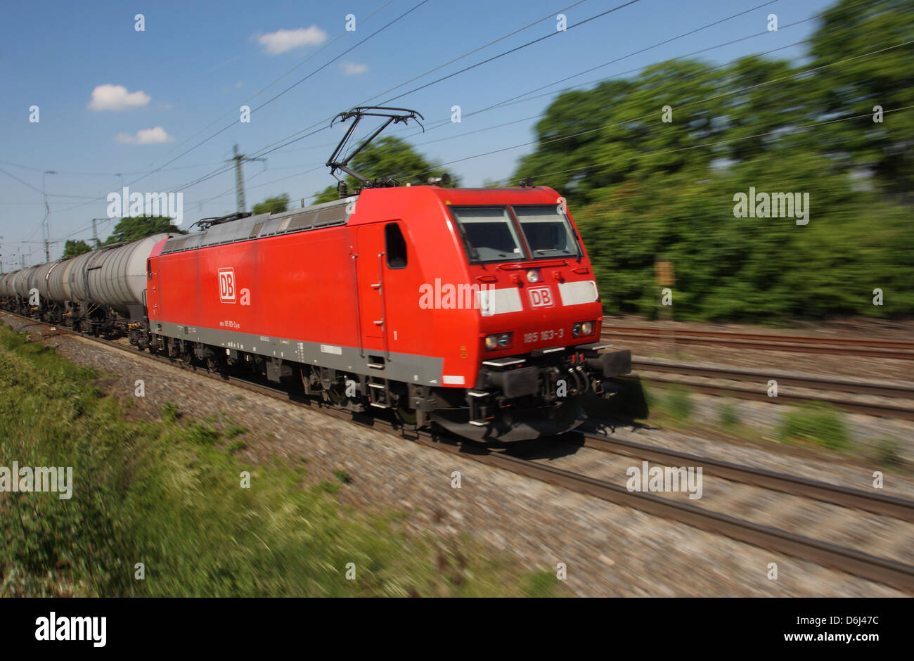 Nuernberg, Germany, passing freight train Stock Photo - Alamy