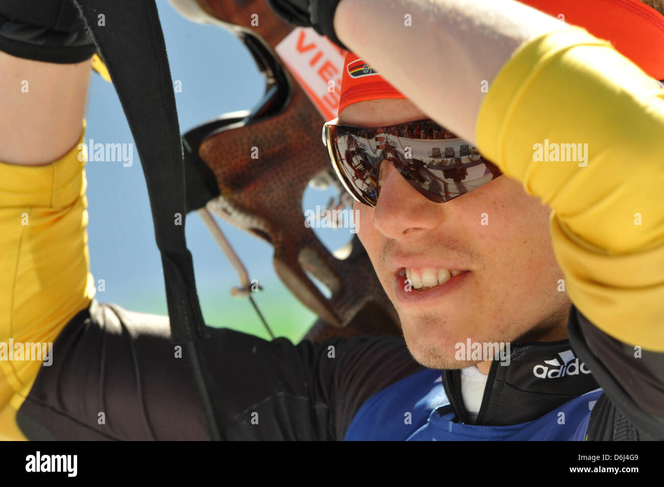 German biathlete Simon Schempp is pictured during a training session of ...