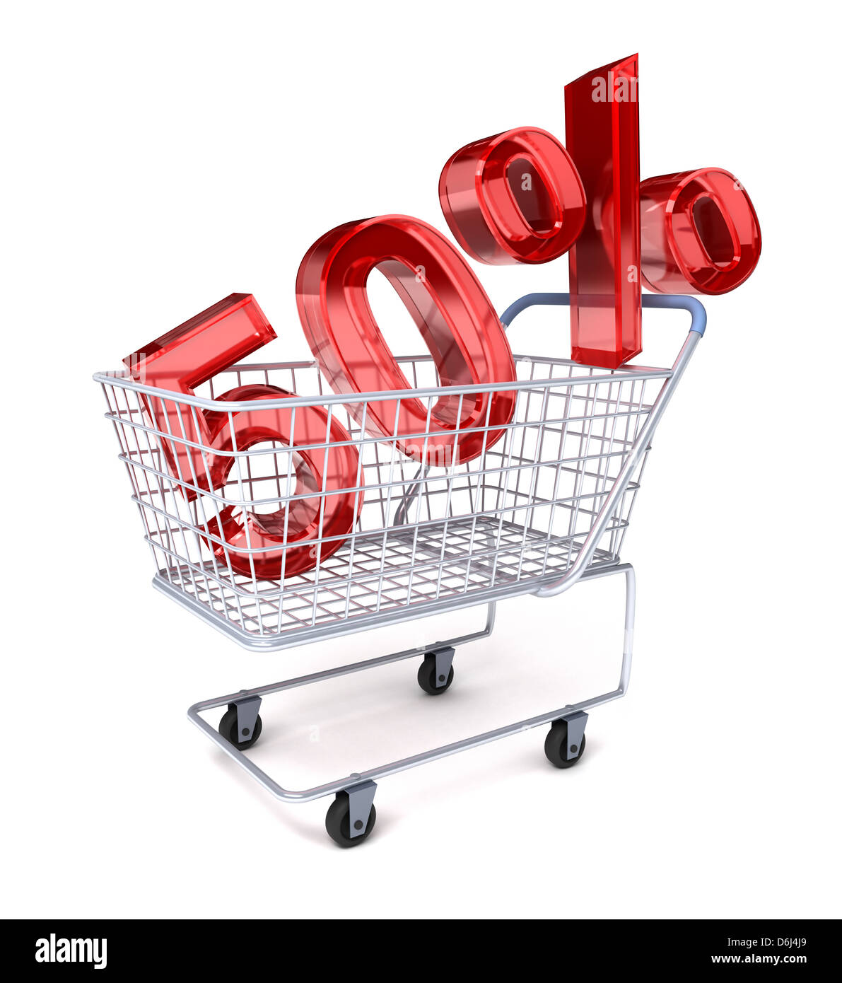 Shopping cart with 50 Stock Photo - Alamy