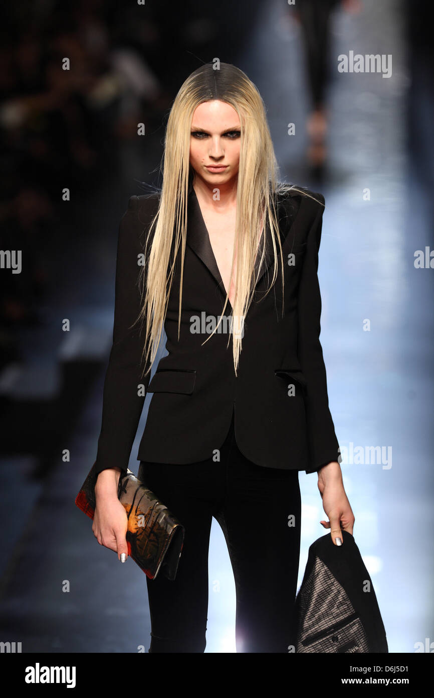 A model wears a creation by French designer Jean Paul Gaultier as part ...