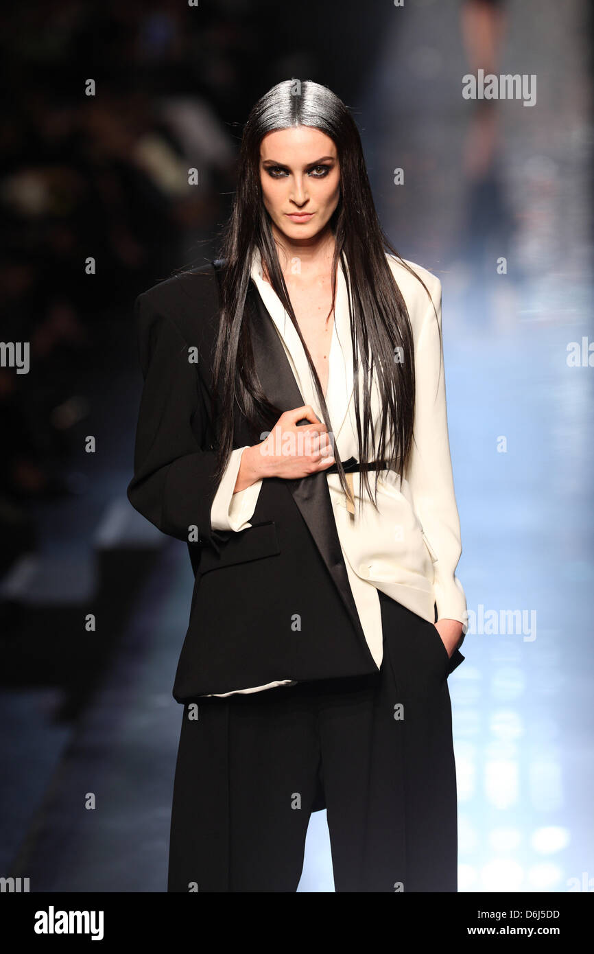 A model wears a creation by French designer Jean Paul Gaultier as part ...