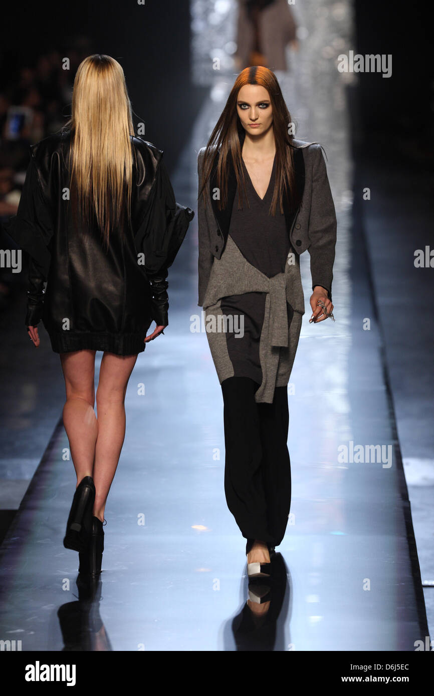 Models wear creations by French designer Jean Paul Gaultier as part of ...