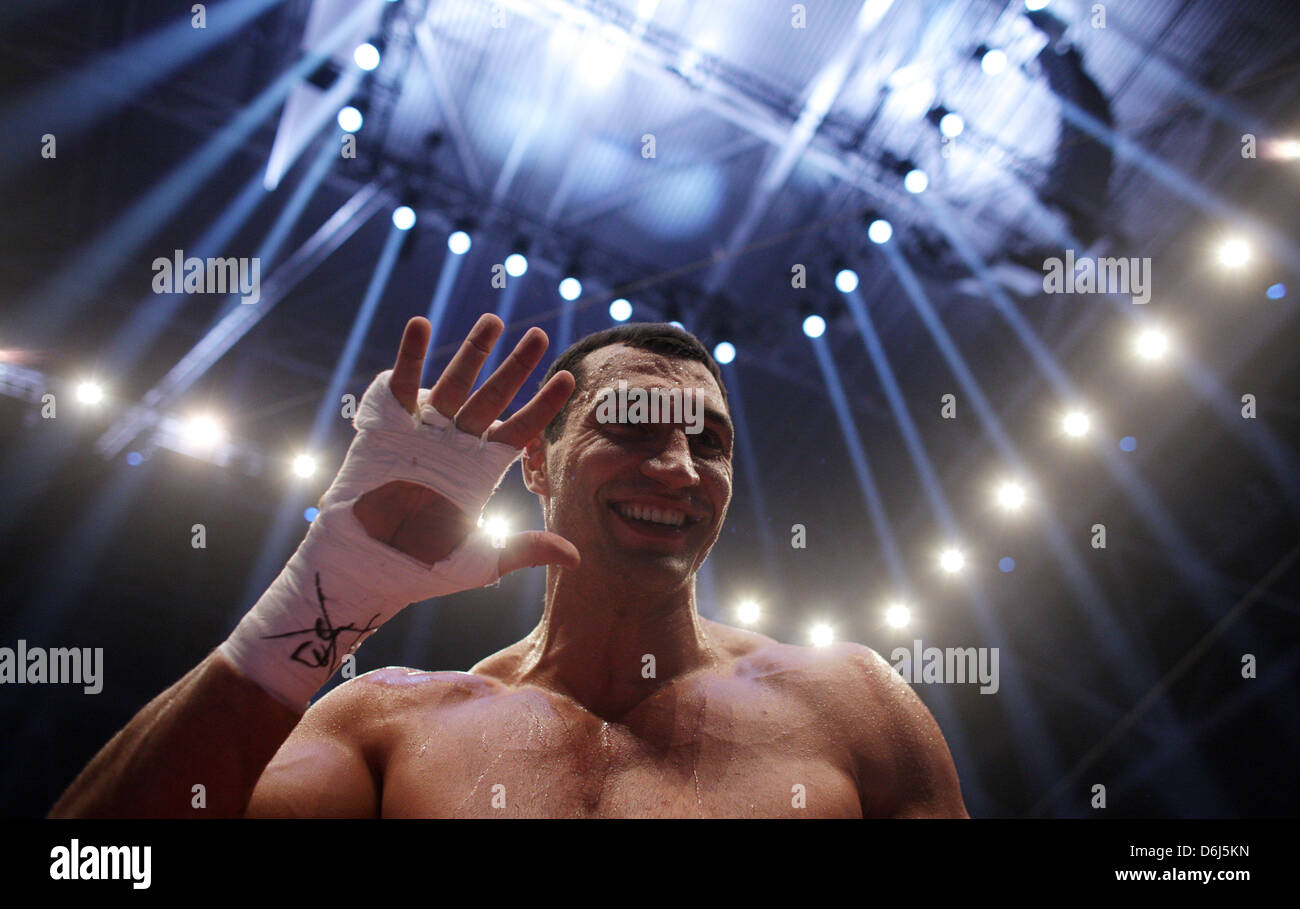 Ukrainian WBA and IBF boxing world champion Wladimir Klitschko smiles ...