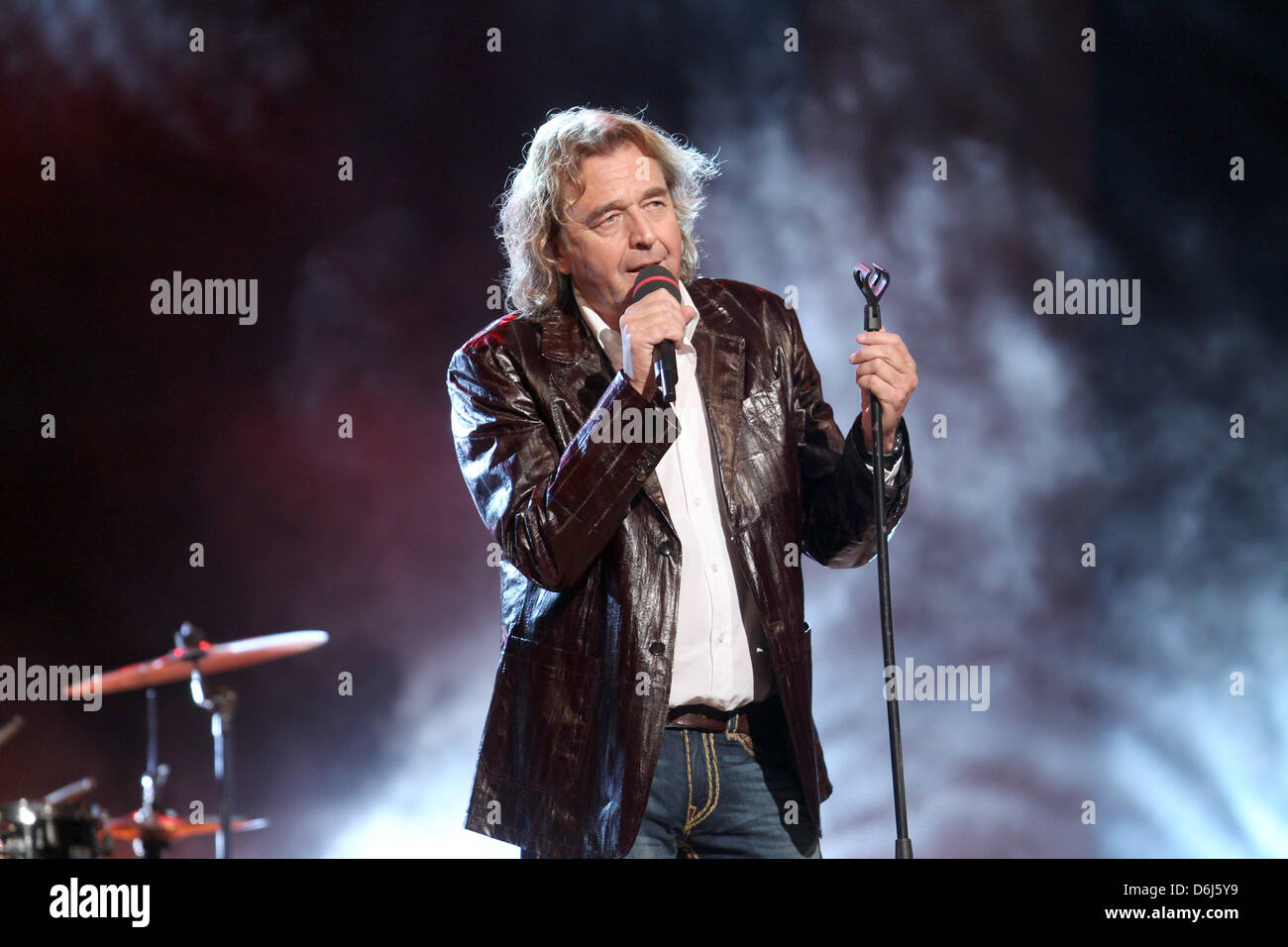 Singer Charly Brunner performs during the dress rehearsal of the German ...