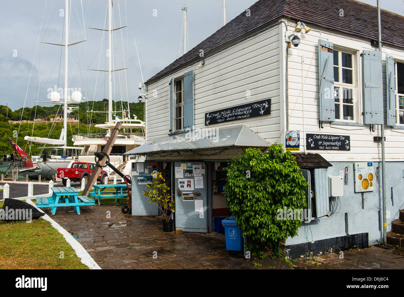 Traditional Nelson's Dockyard in the English Harbour, Antigua, Antigua ...