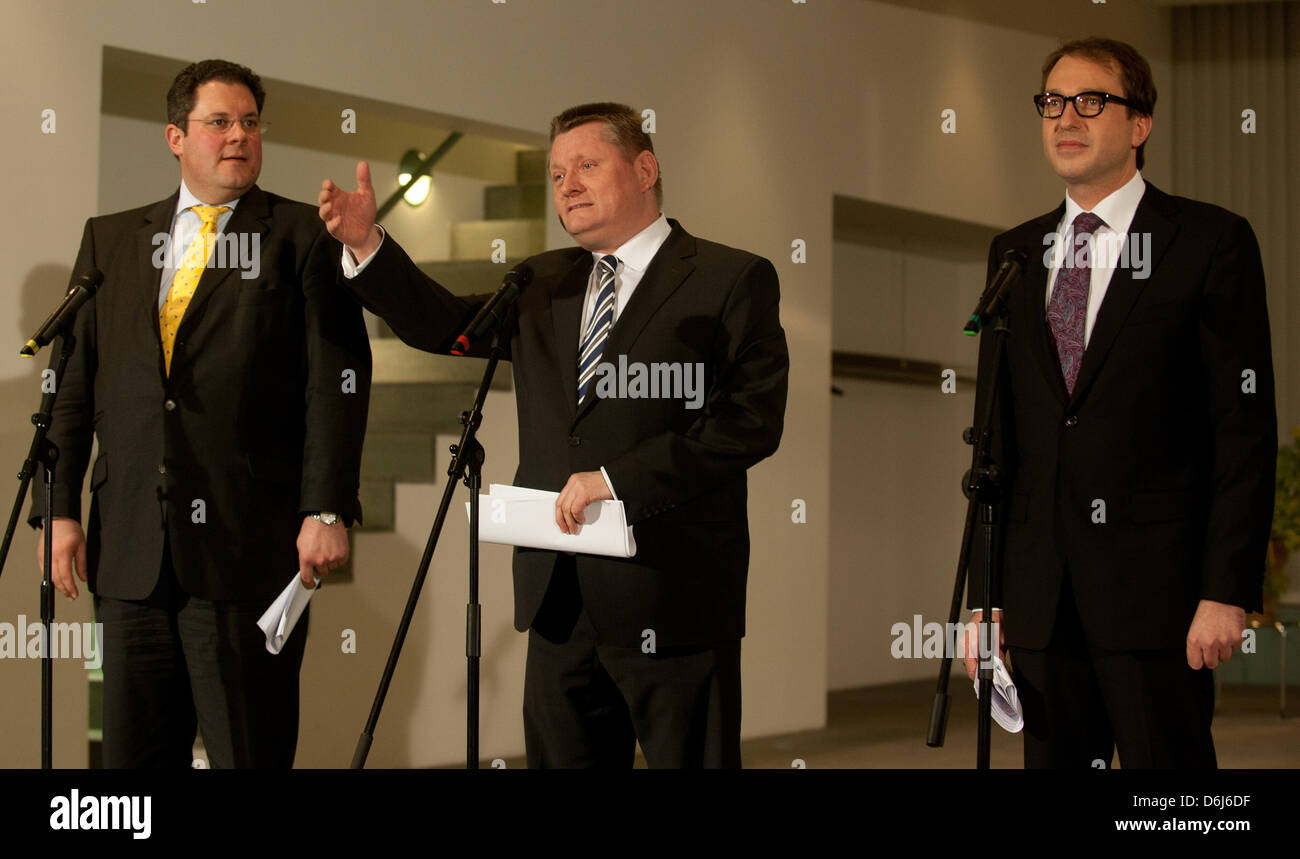 FDP General Secretary Patrick Doering (L-R), CDU General Secretary ...
