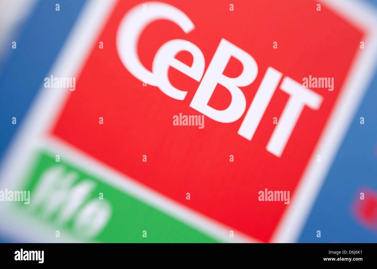 The logo of the world's largest computer trade fair CeBIT is seen at ...