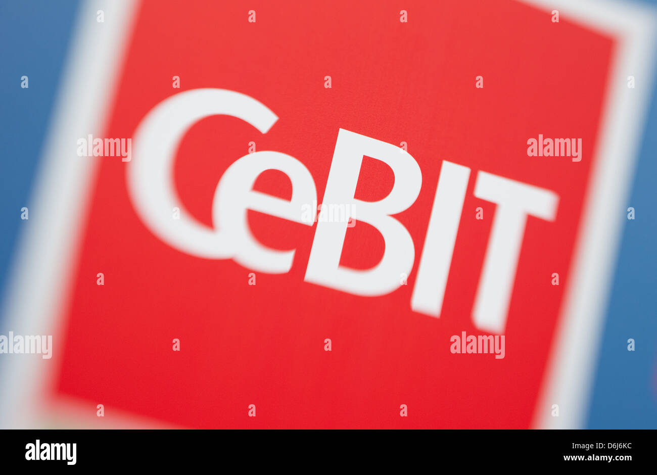 The logo of the world's largest computer trade fair CeBIT is seen at ...