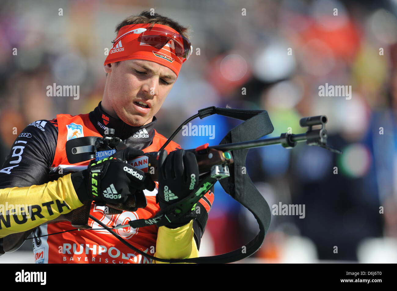 German biathlon athlete Simon Schempp competes in the men's 10 km ...