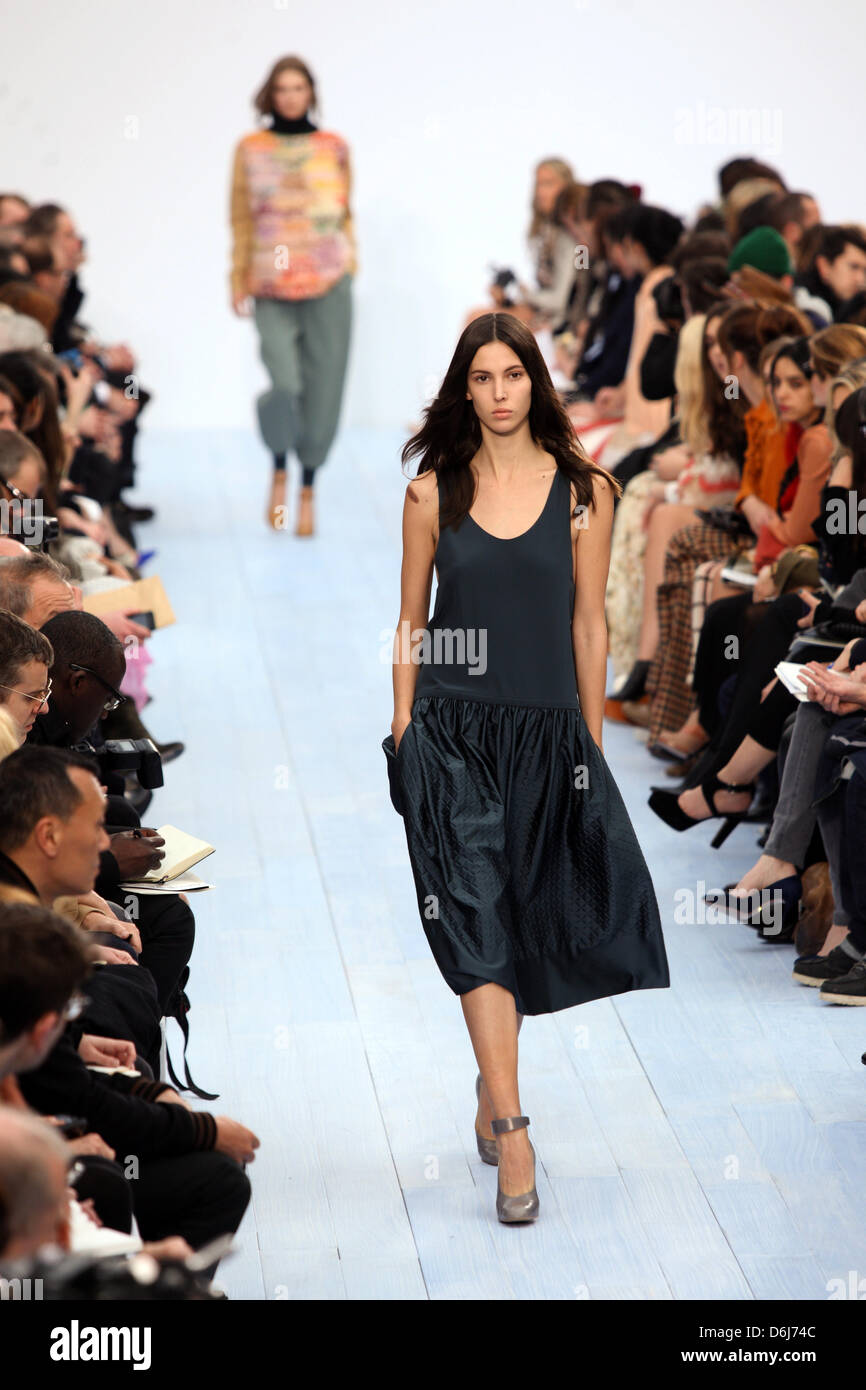 Models wear creations by French fashion house Chloe as part of the ...