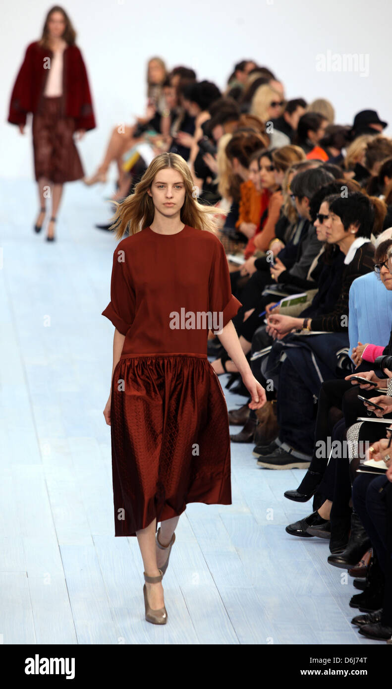 Models wear creations by French fashion house Chloe as part of the ...