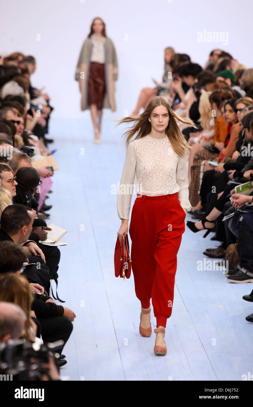 Models wear creations by French fashion house Chloe as part of the ...