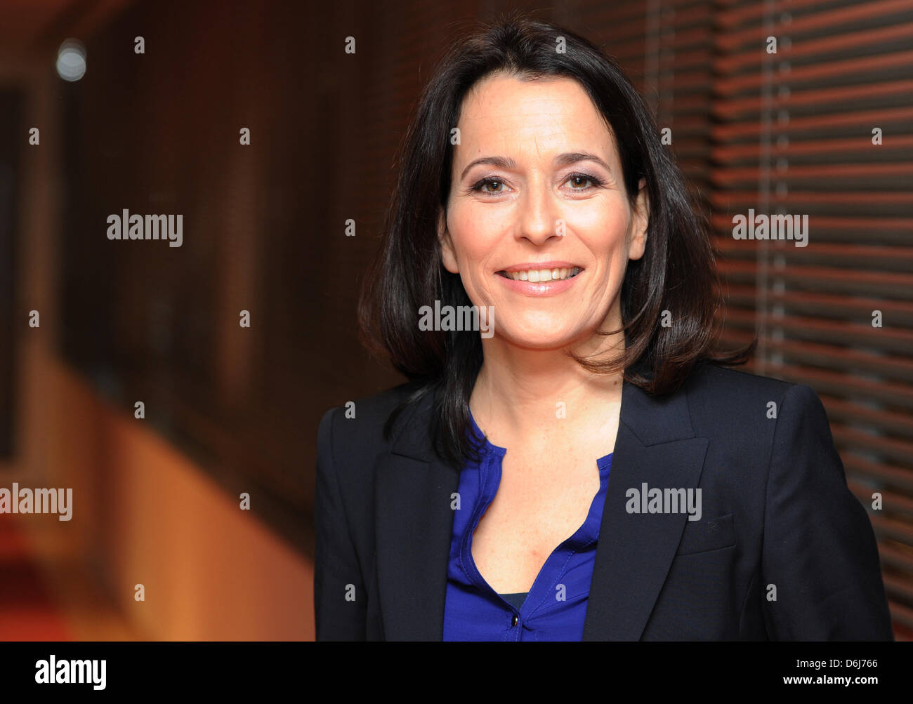 The journalist Anne Will poses during a book presentation in Berlin ...