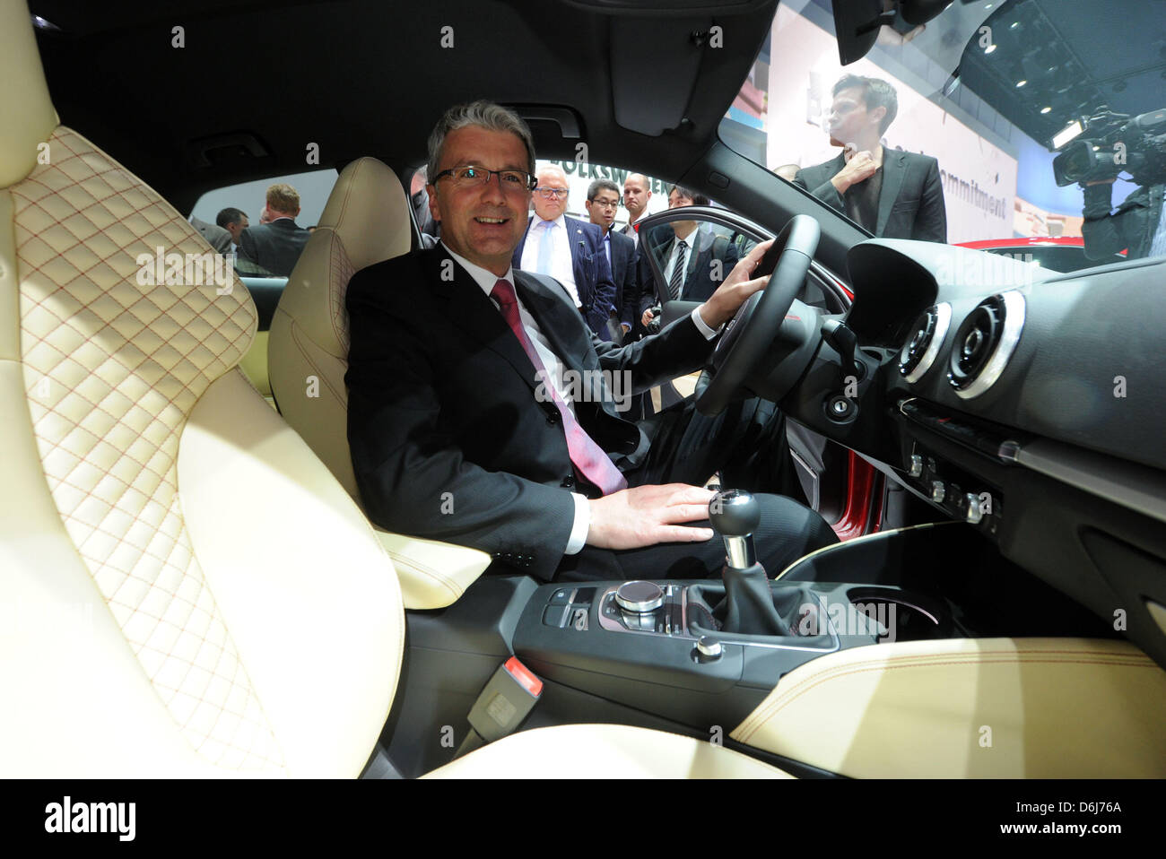 Audi CEO Rupert Stadler presents the new Audi A3 during the Volkswagen ...