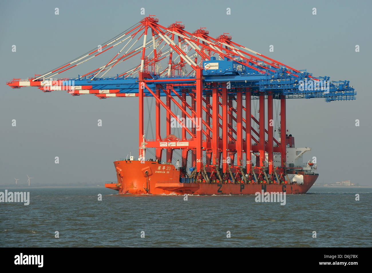 The first four container bridges for the new deepwater port arrive off ...