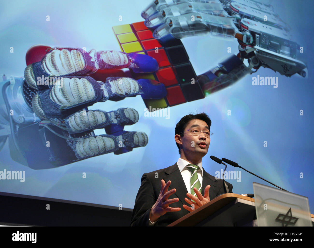 German Economy Minister Philipp Roesler (FDP) delivers a speech as he ...