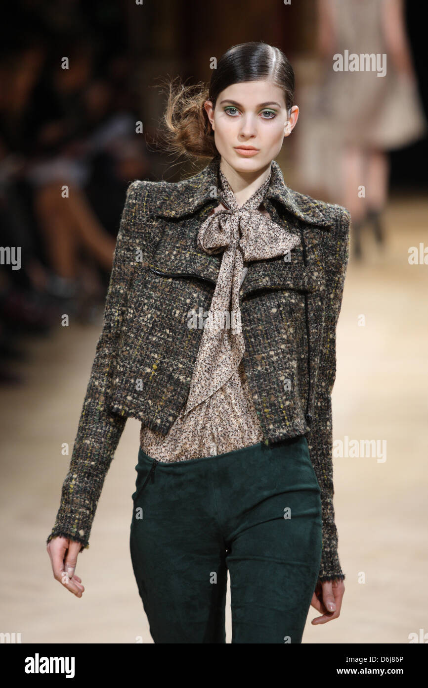 A model wears a creation by German designers Johnny Talbot and Adrian ...