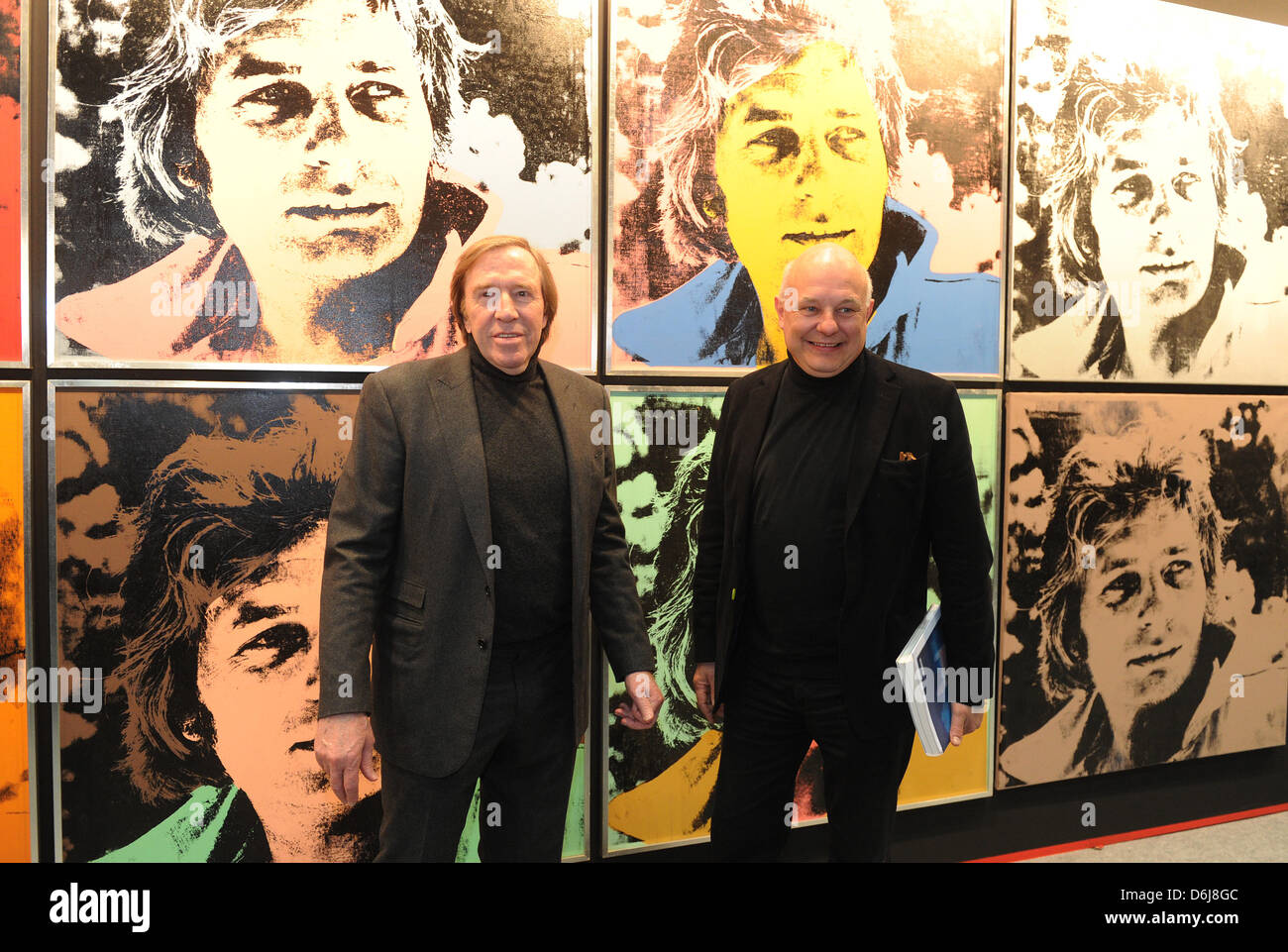 Rolf Sachs (R), son of Gunter Sachs, stands with previous soccer star ...