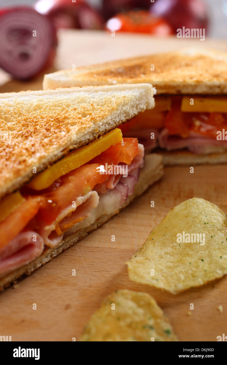 Toasted cheese ham sandwich crisps hi-res stock photography and images ...