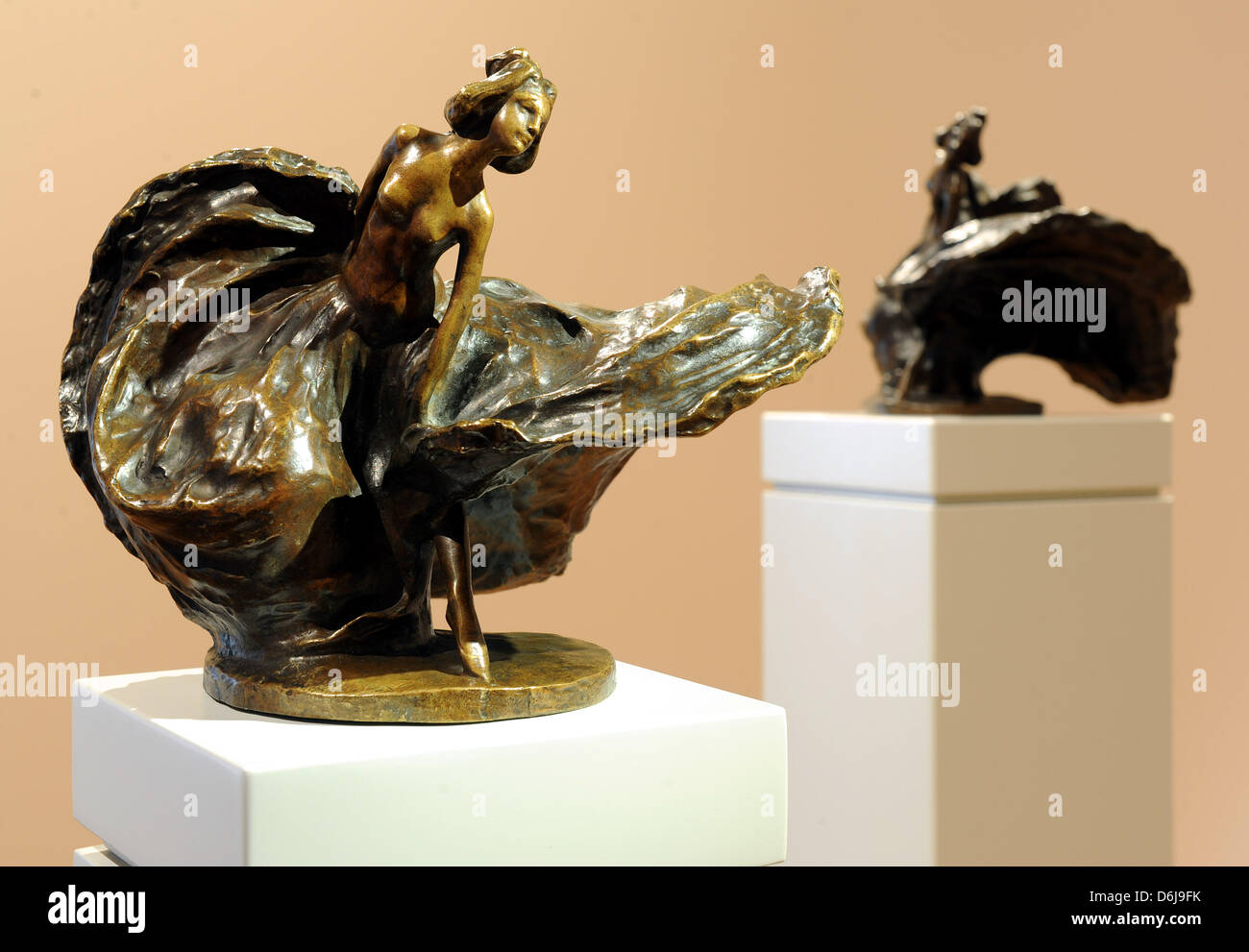 A Sculpture of US American dancer Loie Fuller is pictured in Bremen ...