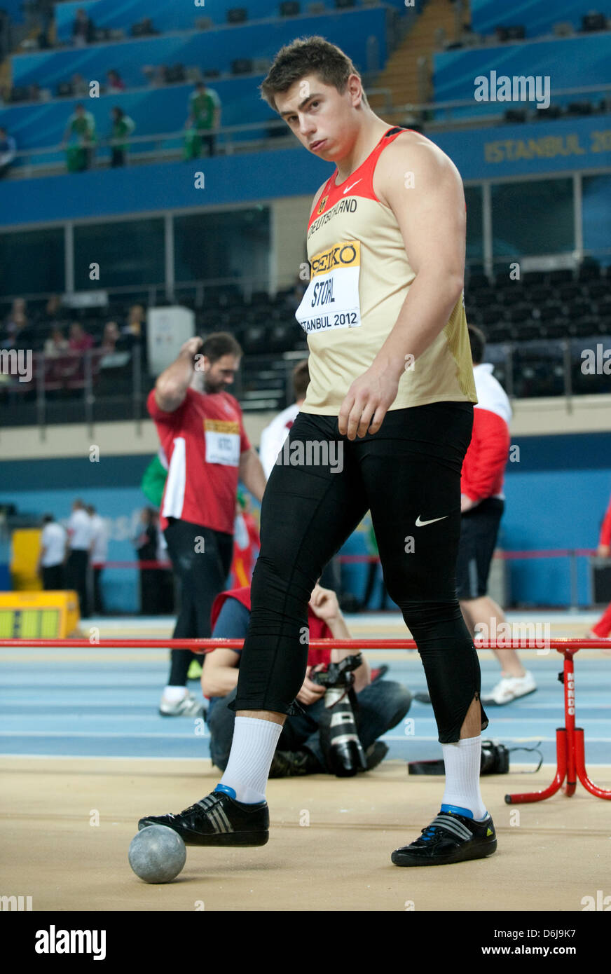 David Storl of Germany competes in the Men's shot put qualification at ...