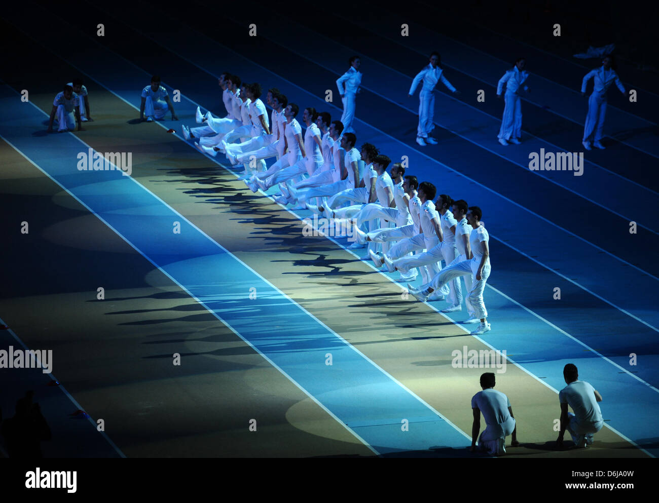Actors perform during the opening ceremony at the IAAF World Indoor ...