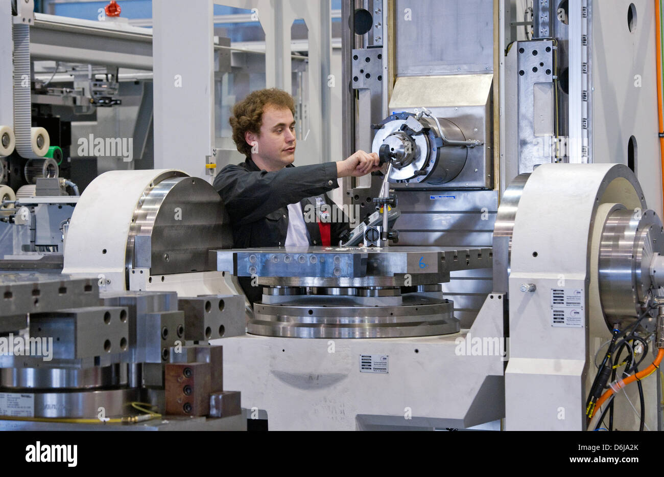 André Reinhold works on a 5-axis machining center at the StarragHeckert ...