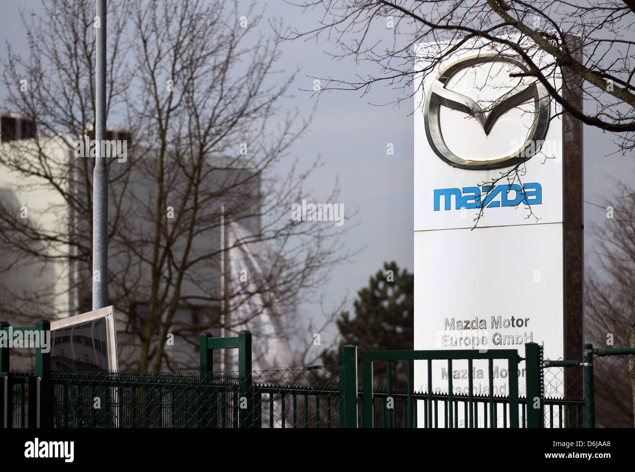 The entrance to the headquarters of the Japanese automobile ...