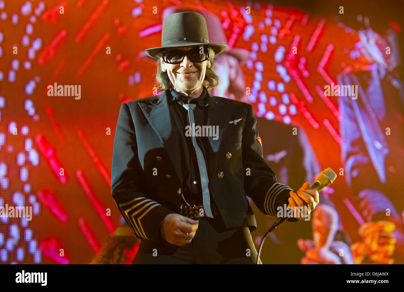 German rock musician and singer performs with his band 'Panikorchester ...