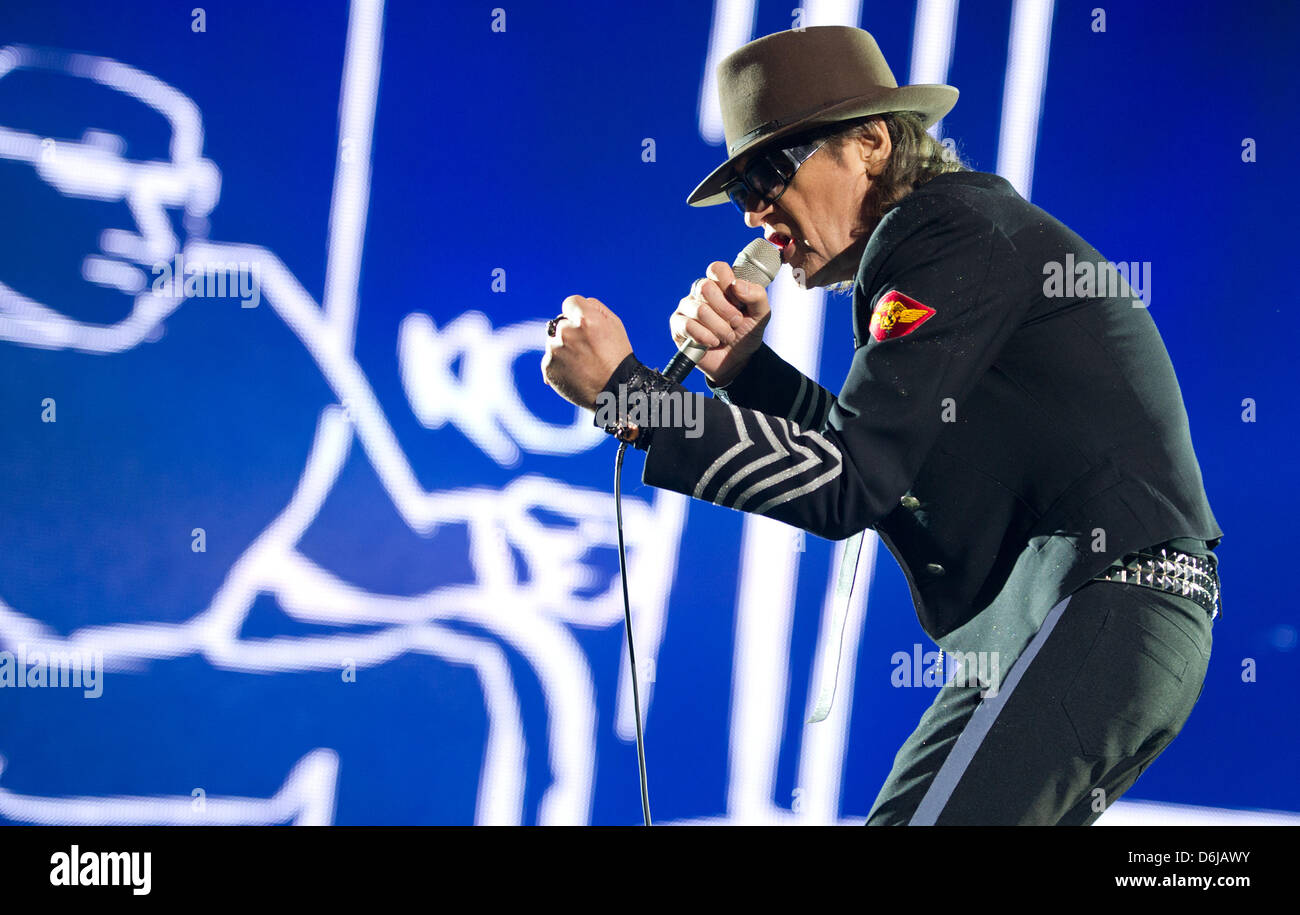 German rock musician and singer performs with his band 'Panikorchester ...