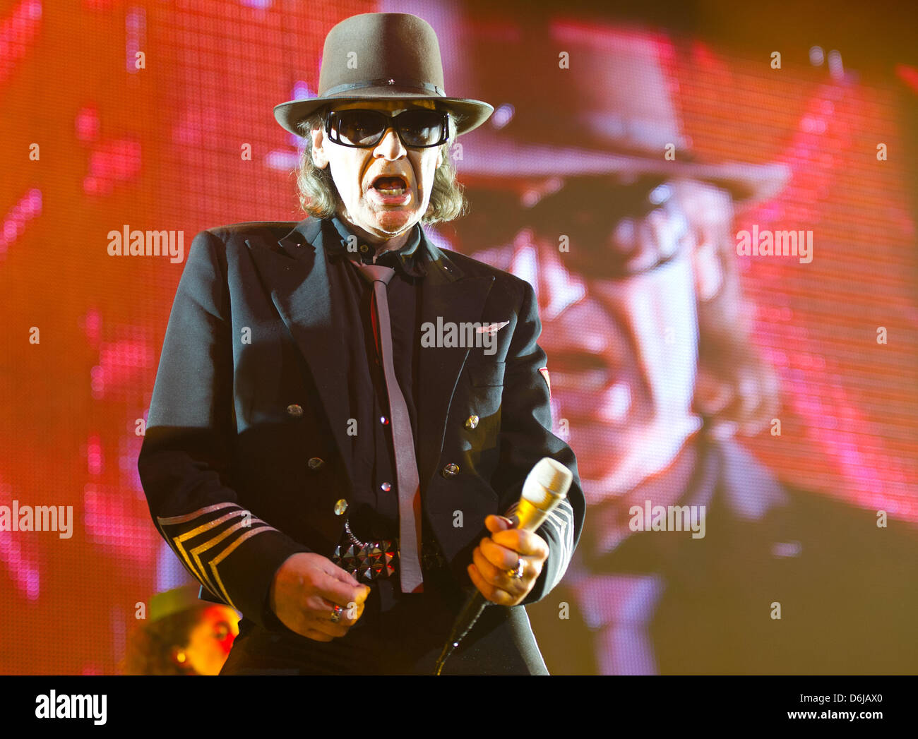 German rock musician and singer performs with his band 'Panikorchester ...