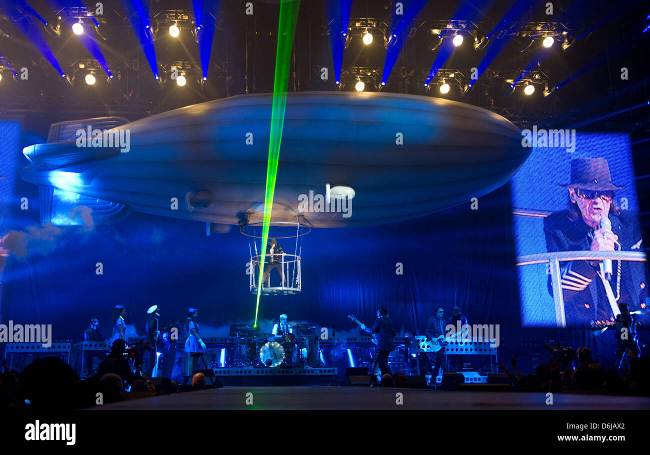 German rock musician and singer performs with his band 'Panikorchester ...